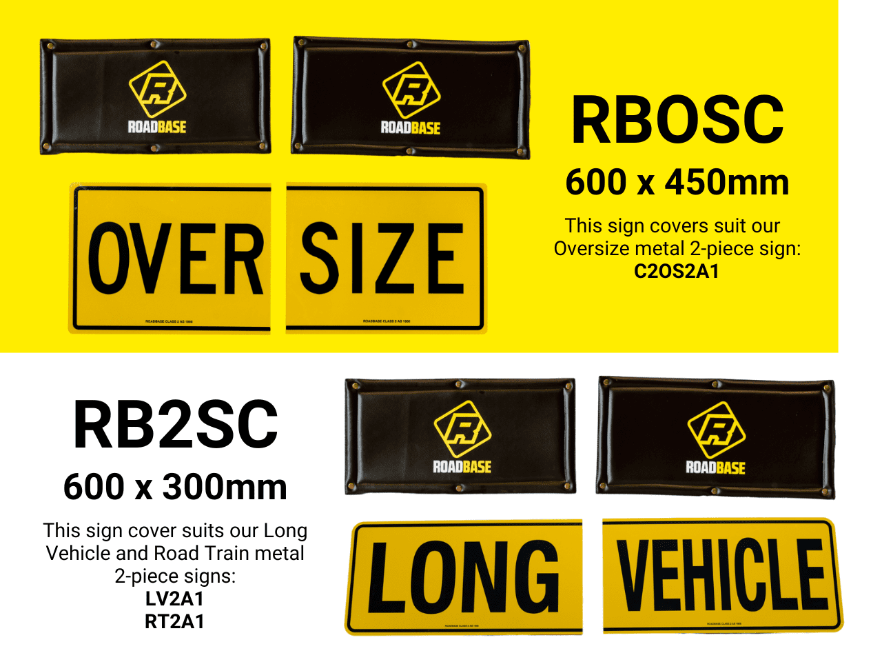 Heavy-Duty 2 Piece Truck Sign Covers
