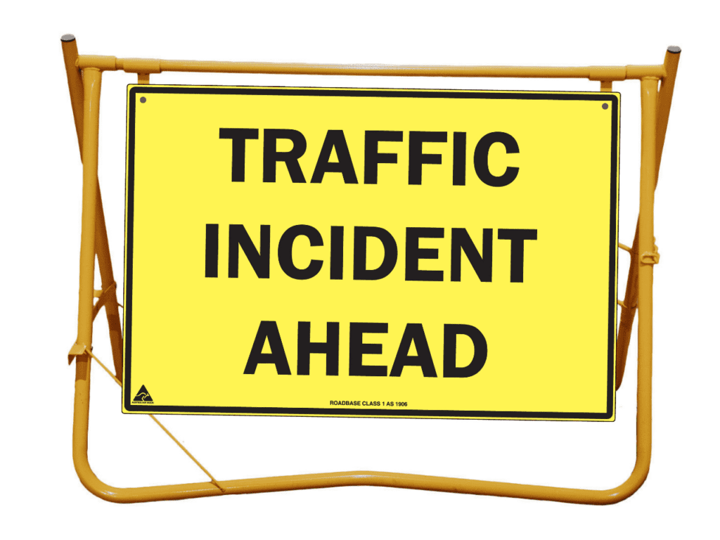 Traffic Incident Ahead Swing Stand - Keep Motorists Safe