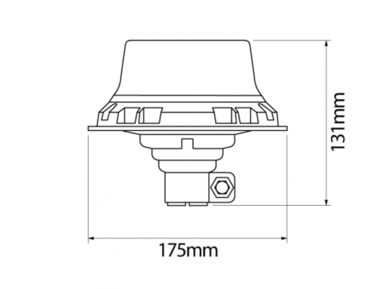 Versatile Pole Mount Low Profile LED Beacon