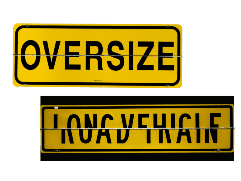 Oversize/Long Vehicle/Road Train Tri-Flip Hinged Sign - Advance Global